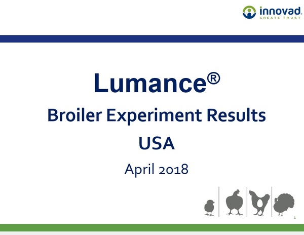 Lumance® Broiler Experiment Results USA - April 2018 | Engormix