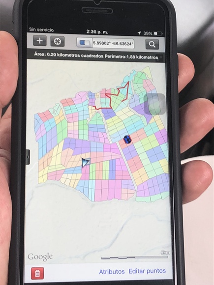 Aplicación para ingresar el mapa de a finca y ubicarse en la visita ...