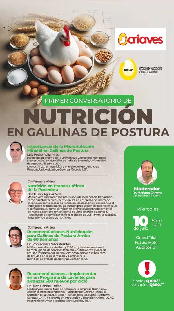 Nutrición en Gallinas de Postura: Conversatorio de Hy-Line, Criaves y ...
