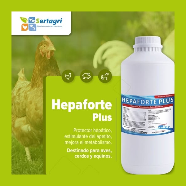 Hepaforte Plus es un hepatoprotector para aves