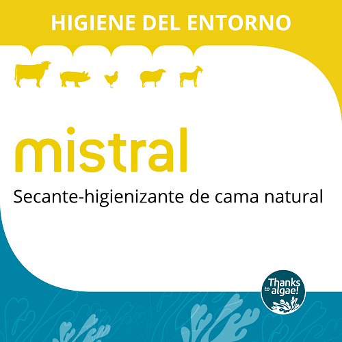 MISTRAL secante higienizante para camas de aves cerdos y rumiantes